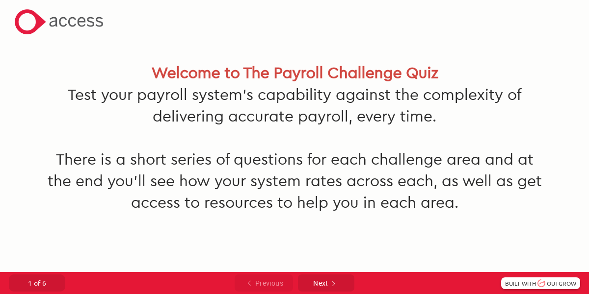 The Access Group | The Payroll Challenge Quiz