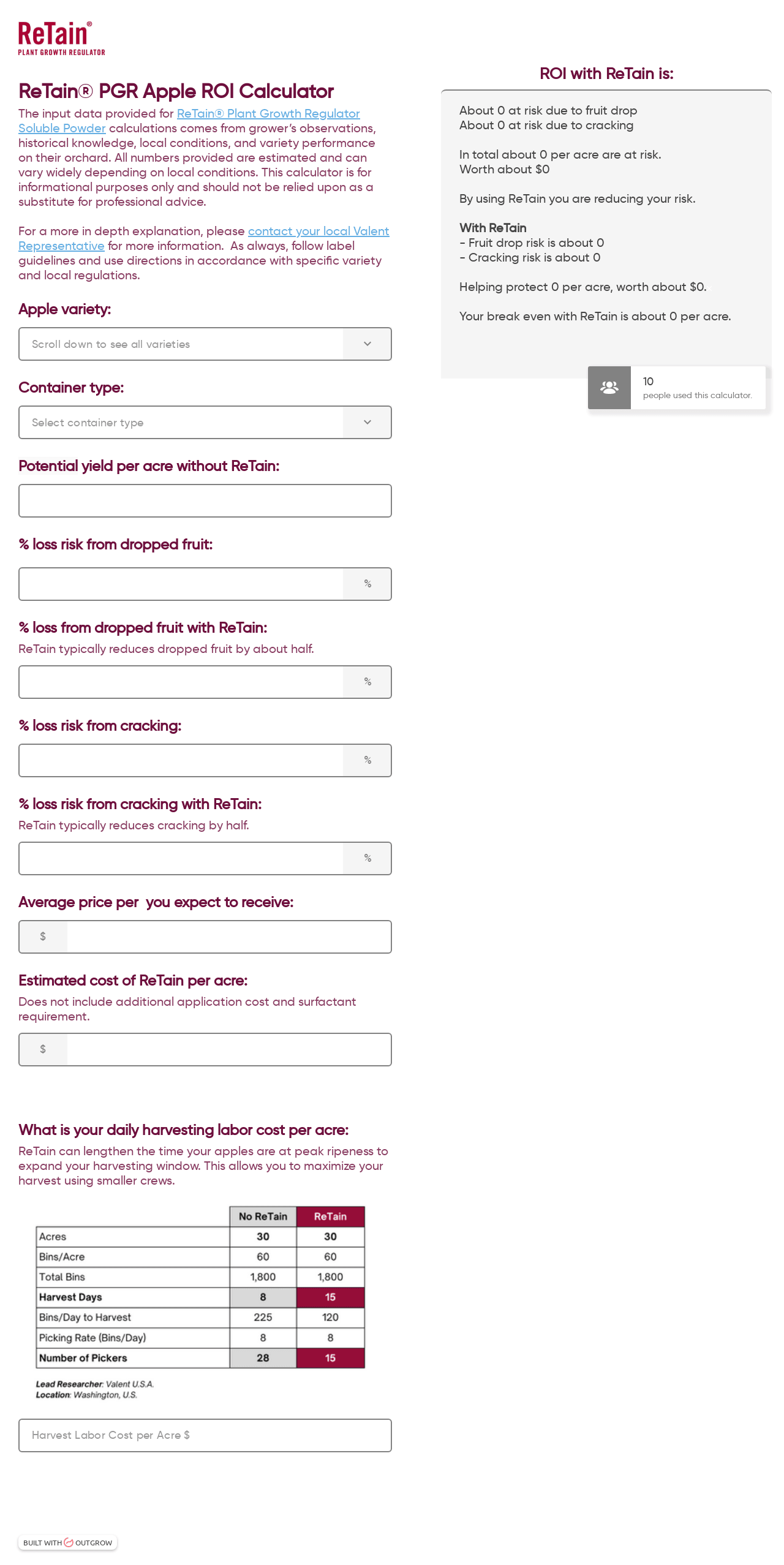 Retain ROI Calculator