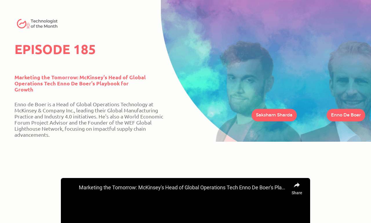 EPISODE 185: Interview with Enno De Boer