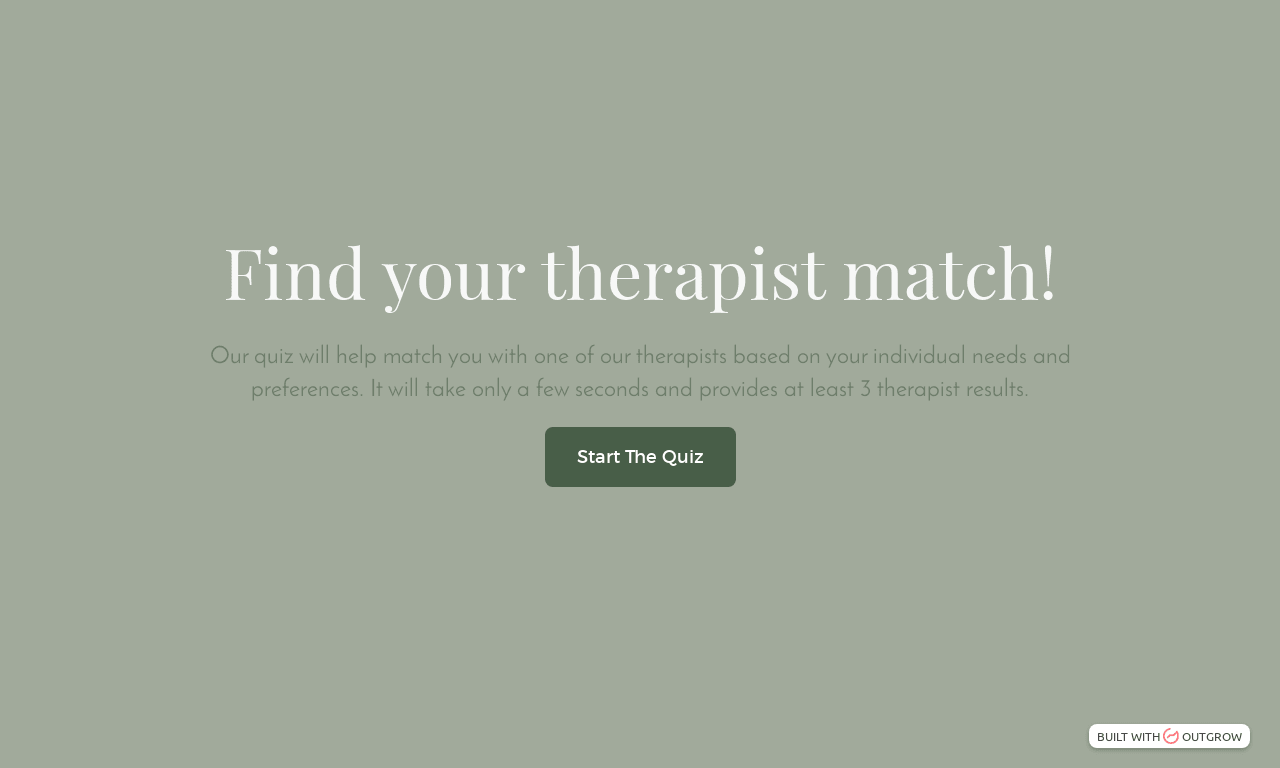 Find Your Therapist Quiz