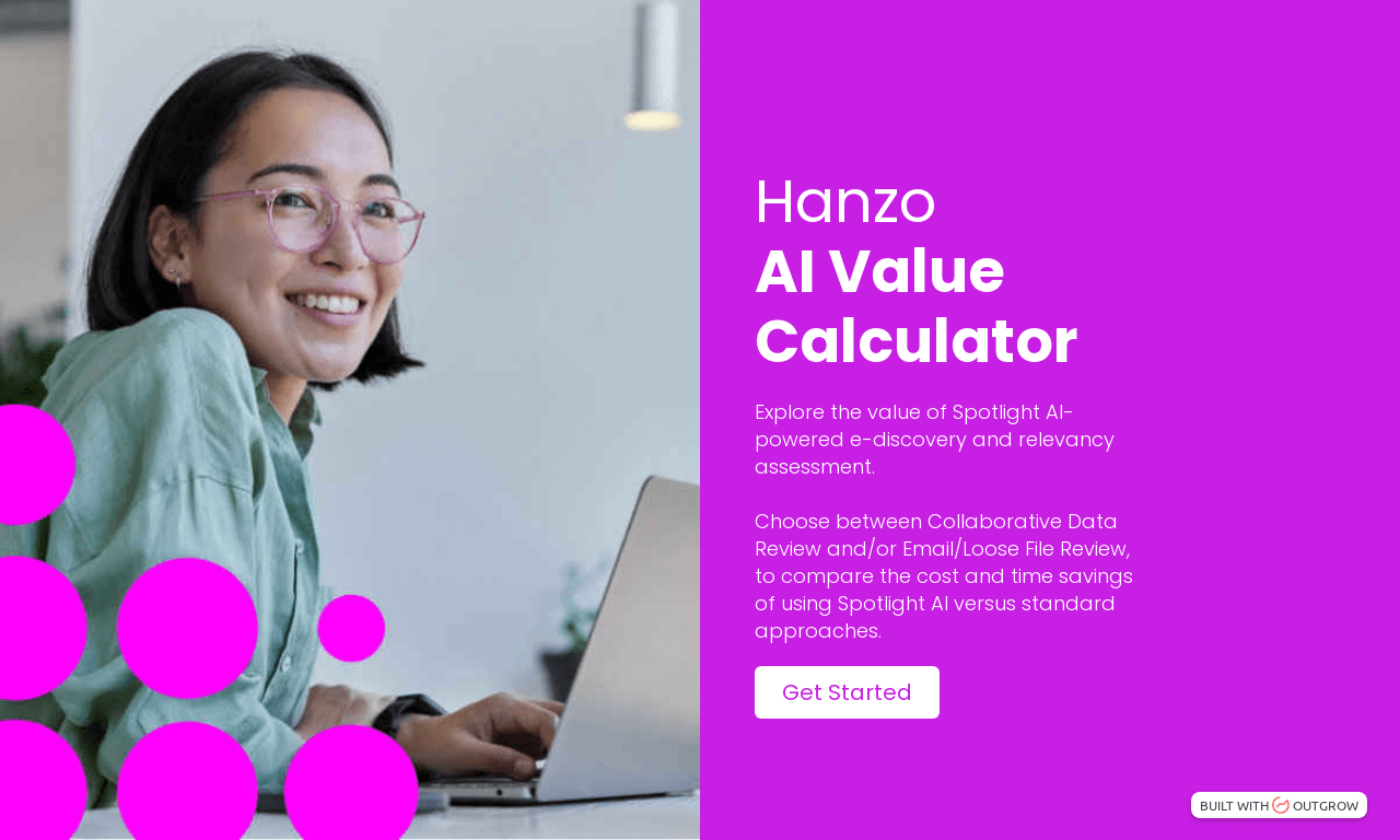 Hanzo AI Ediscovery Solution Value Calculator