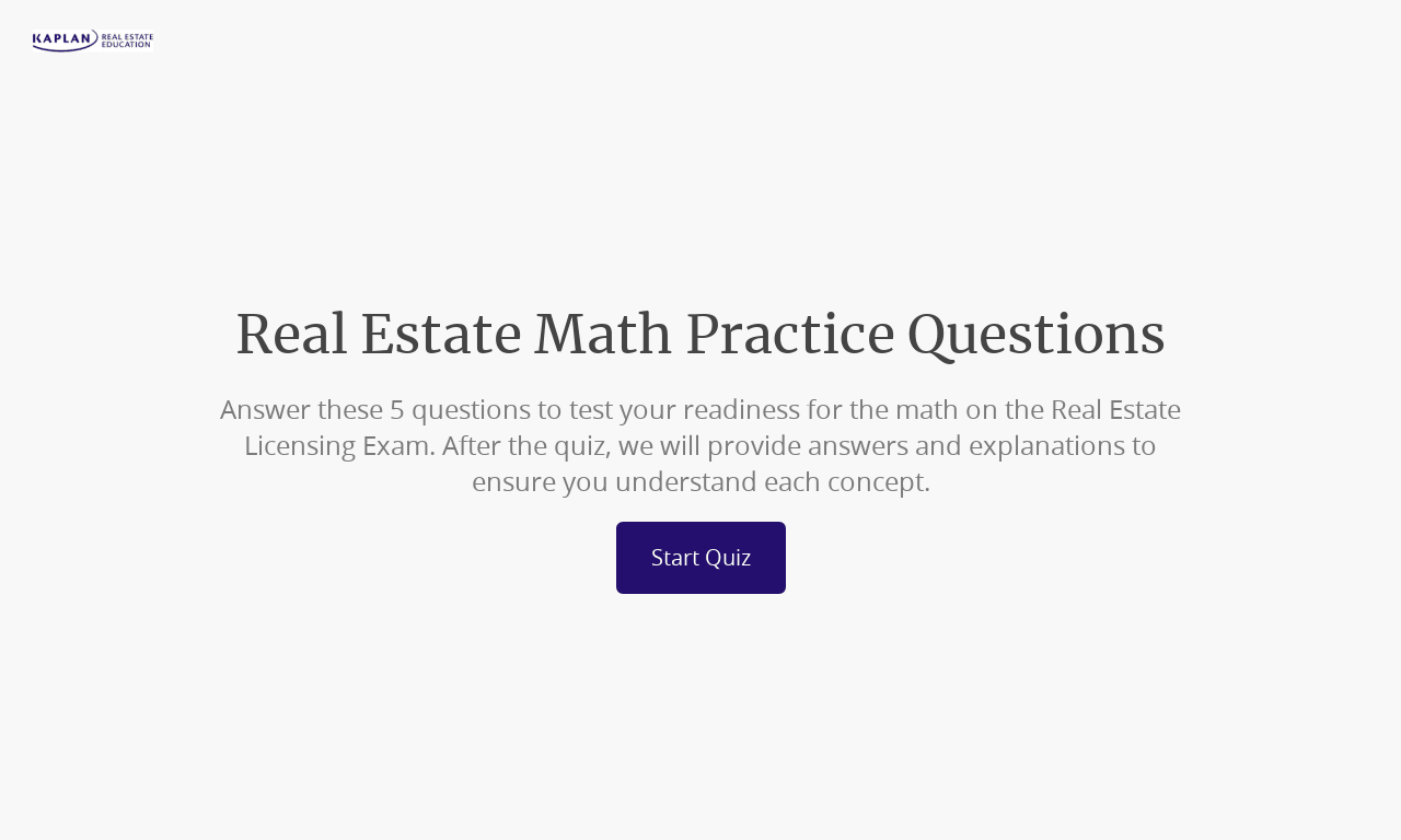 Real Estate Math Practice Questions
