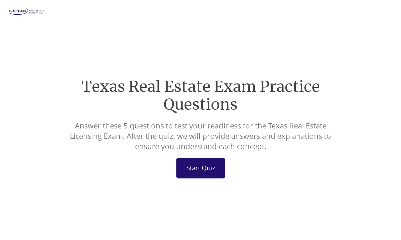 Texas Real Estate Exam Practice Questions