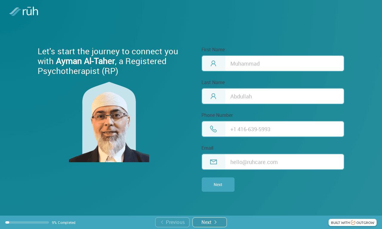 Book A Session With Ayman Al-Taher, RP